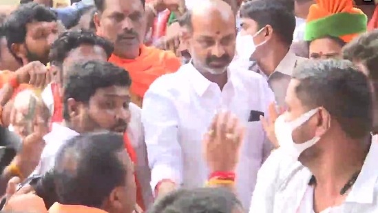 Telangana bypolls: BJP workers celebrate as ex-minister Eatala Rajender ...
