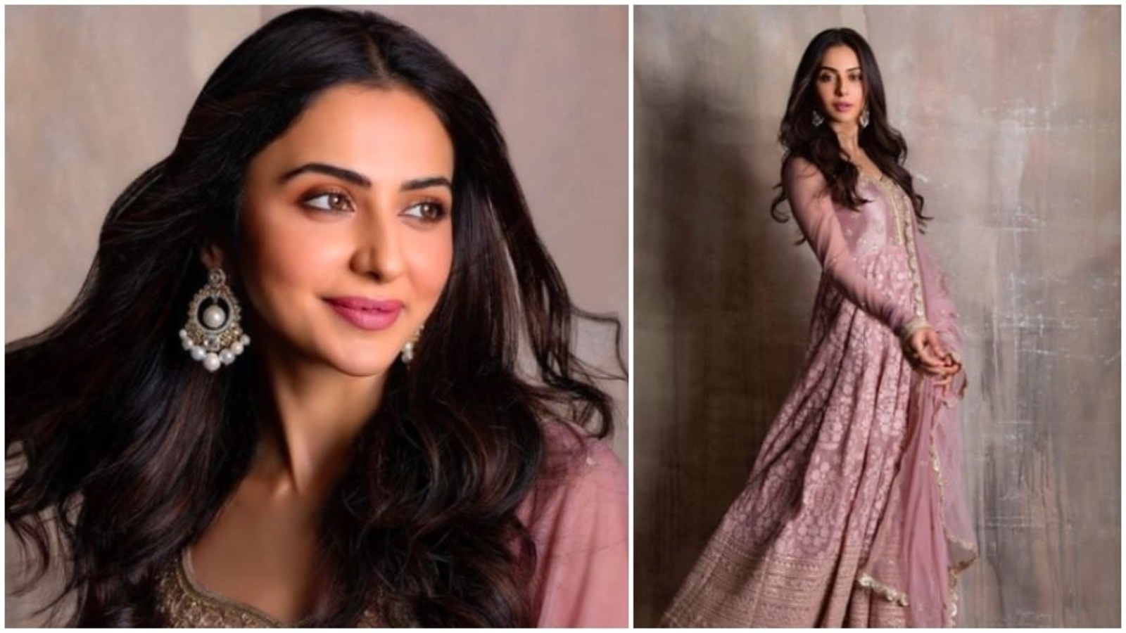 Rakul Preet embraces ethnicity in pastel purple Anarkali suit ...