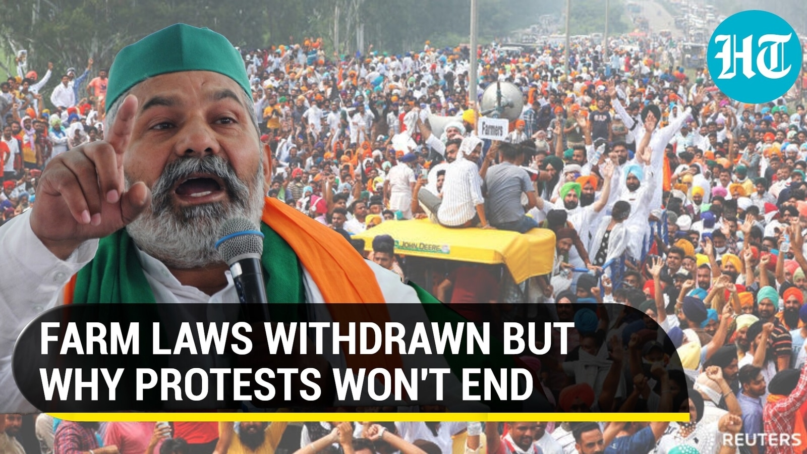 Watch: Rakesh Tikait says farm stir to continue till Parliament scraps ...