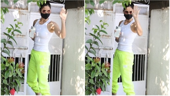 Katrina Kaif's neon game is too strong in stylish tank top and joggers ...