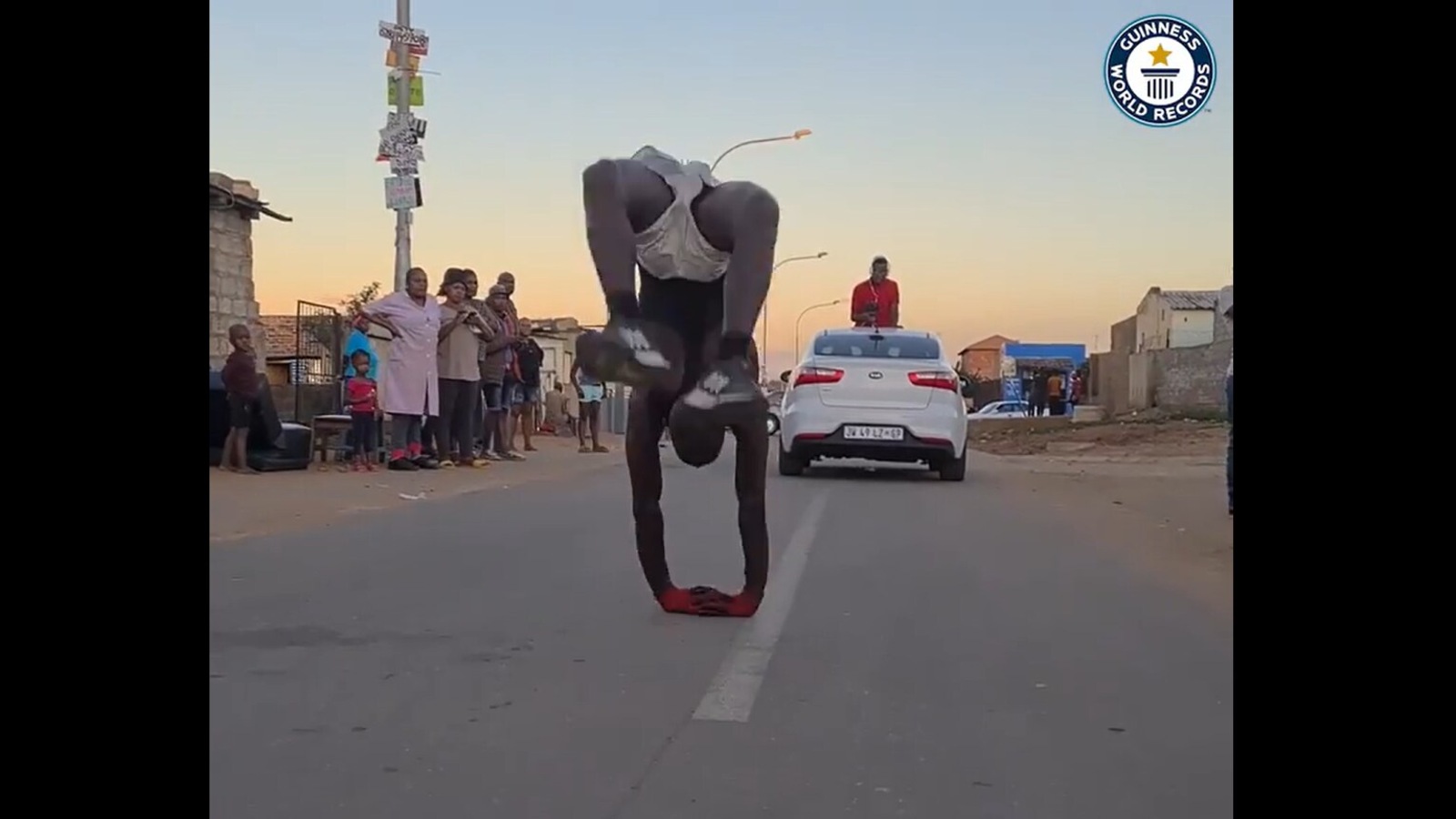 South African gymnast Zama Mofokeng breaks the Guinness World Record ...