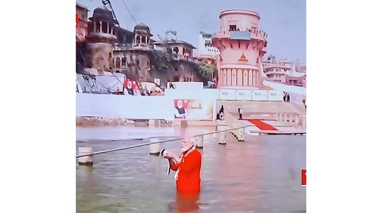 In pics: Prayers, holy dip as PM Modi visits Varanasi| India News