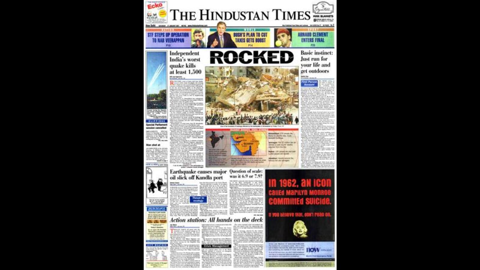 HT This Day: January 27, 2001 -- Independent India’s worst quake kills ...
