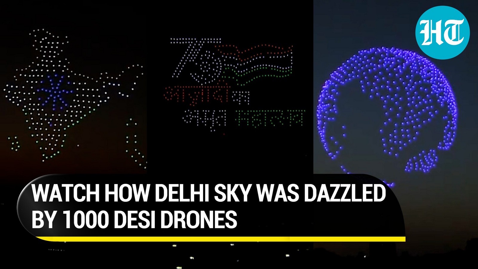 Beating retreat: Made in India drones & Laser show enchant Delhi sky I ...