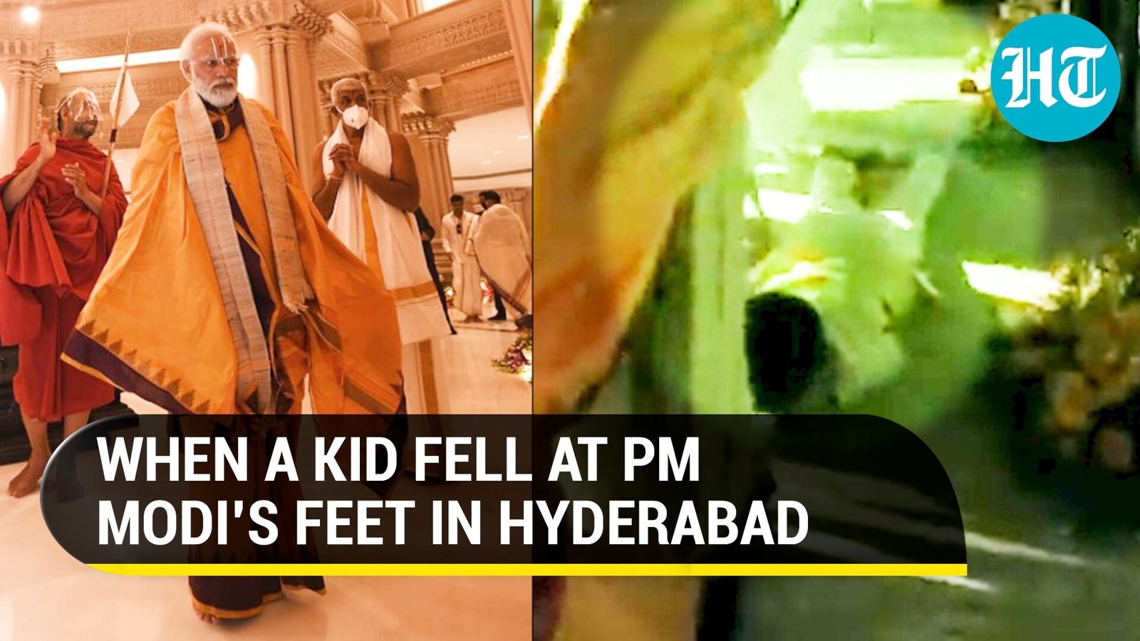 Kid seeks PM Modi’s blessings with Dandvat Pranam at Statue of Equality ...