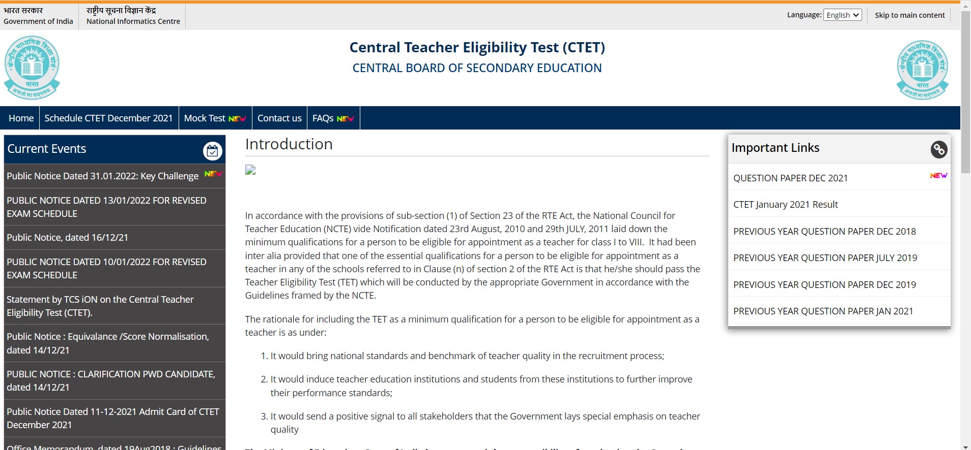 CTET Result 2021 LIVE: CBSE December session result to be released ...