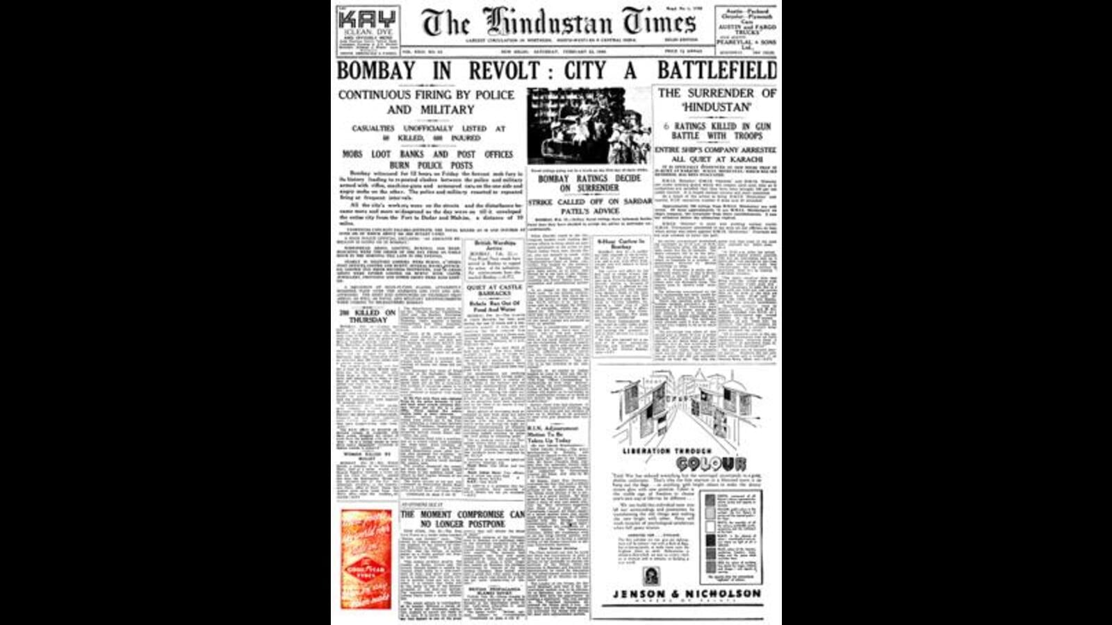 HT This Day: Feb 23, 1946 -- Bombay in revolt: city a battlefield ...