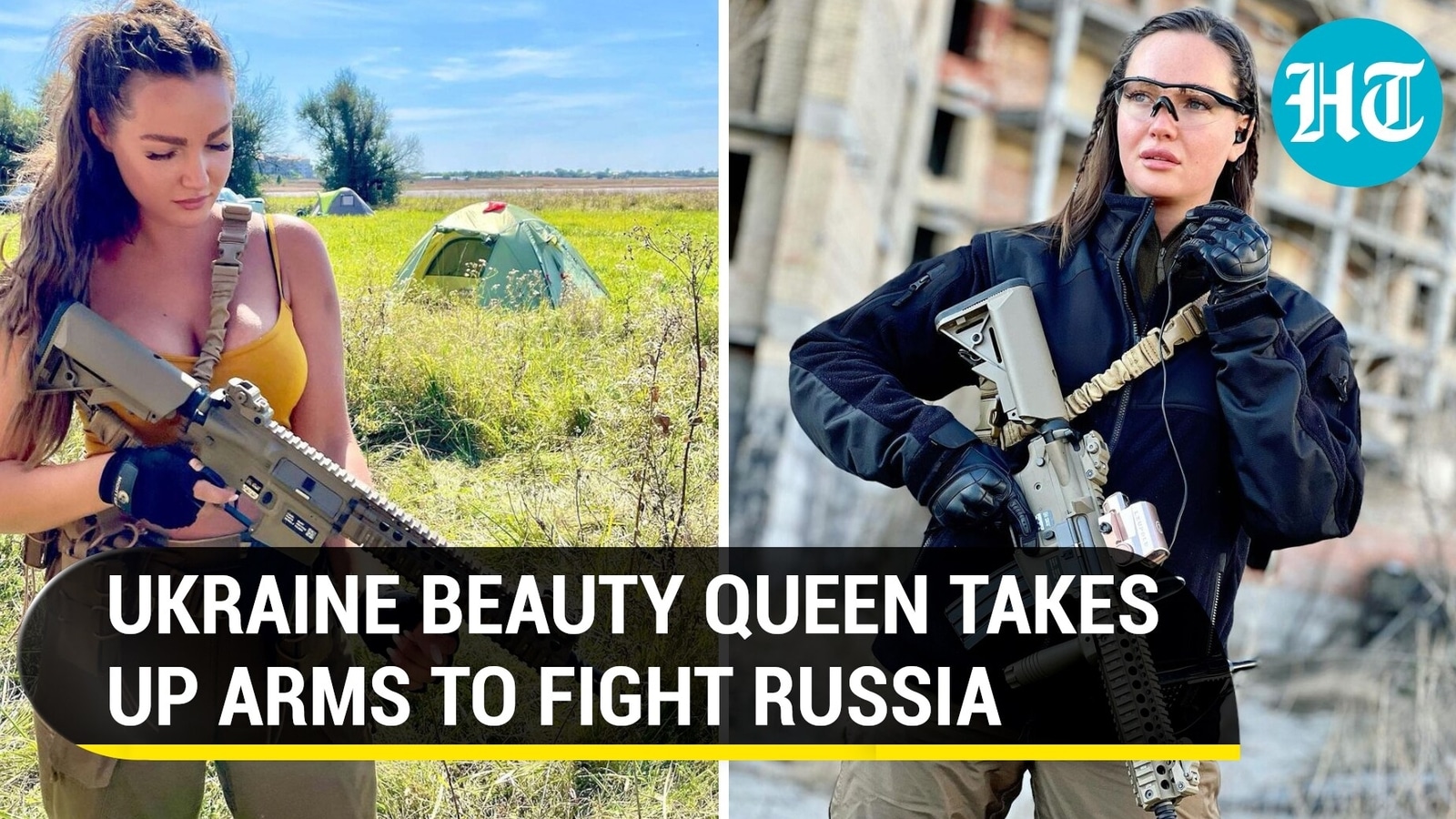 Former Miss Ukraine Anastasia Lenna joins fight against Russia ...