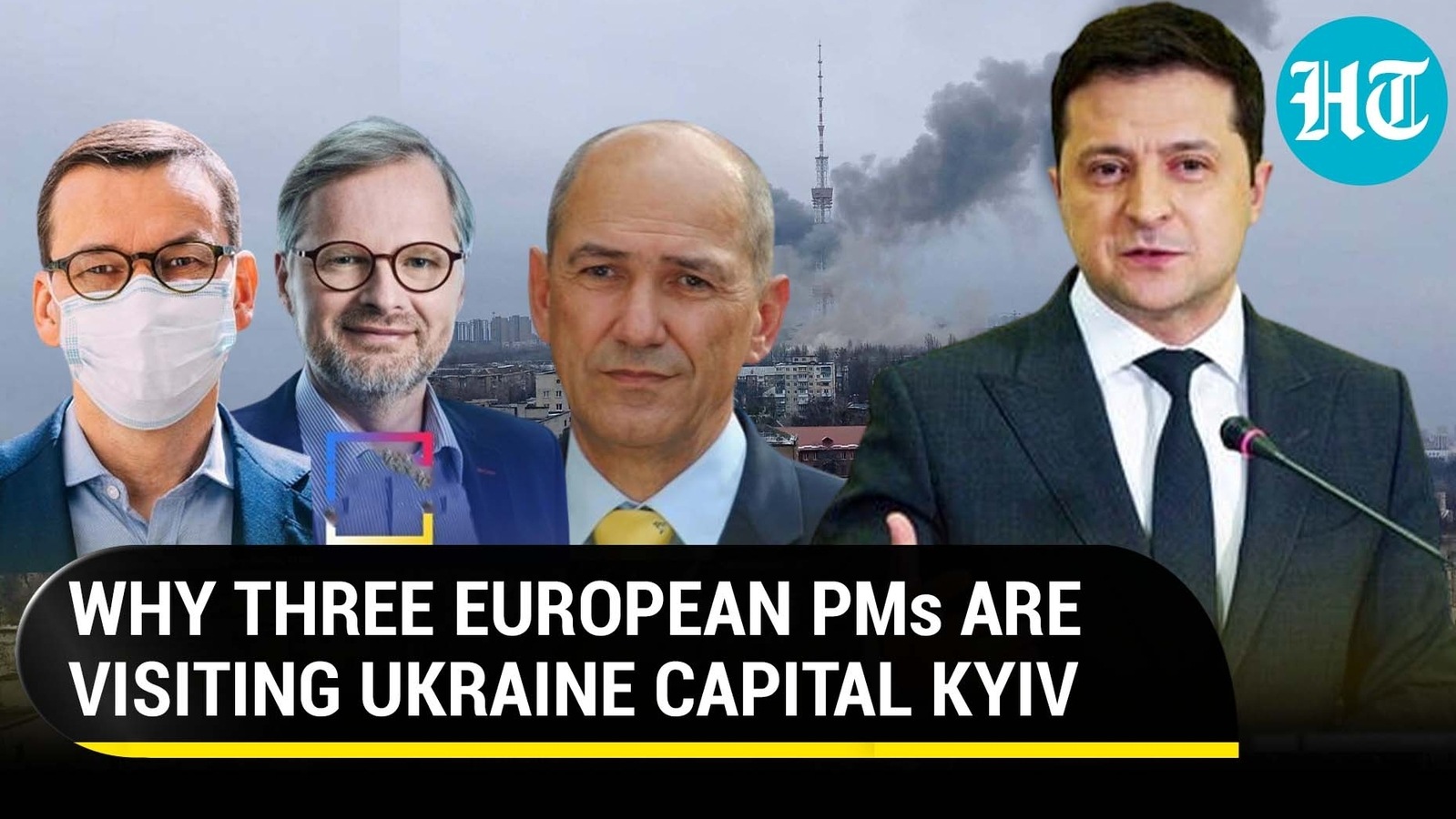 Three European Prime Ministers visit Ukraine to meet Zelensky | Videos
