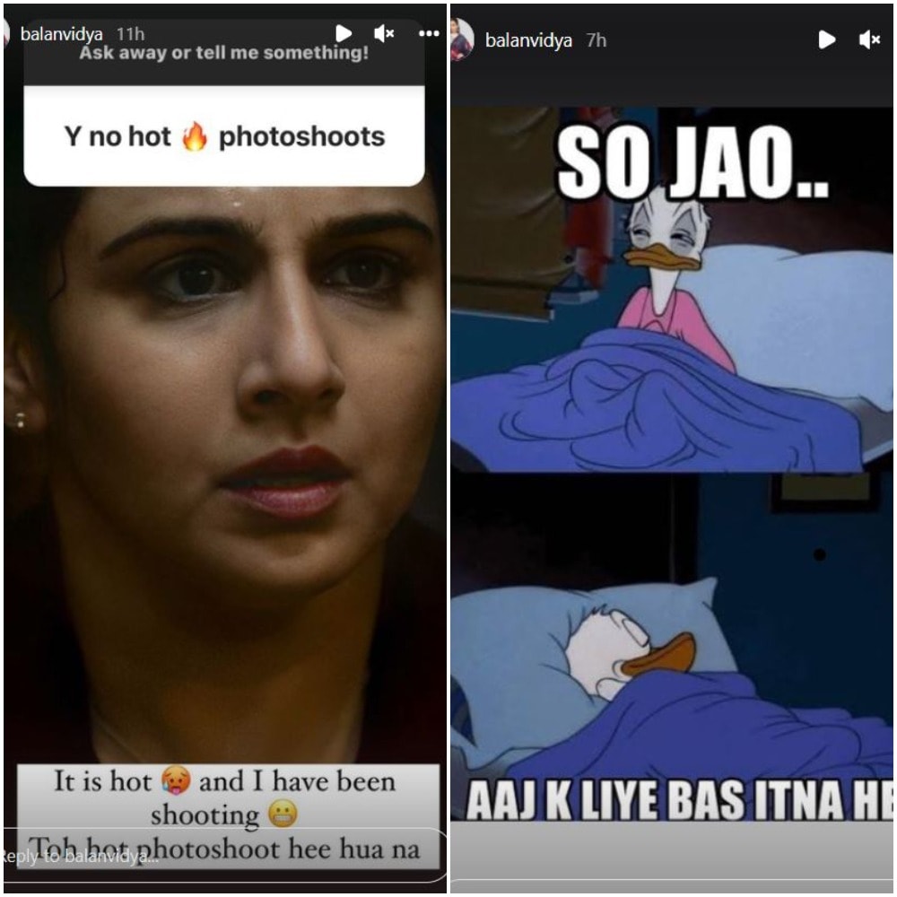 Vidya Balan shares hilarious replies as fans ask her for 'hot photos ...
