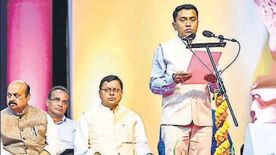 Goa: Sawant takes oath for second Goa term; 8 ministers sworn in ...