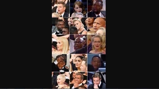 Fact Check Does This Viral Collage Show Celebs Reacting To Will Smith