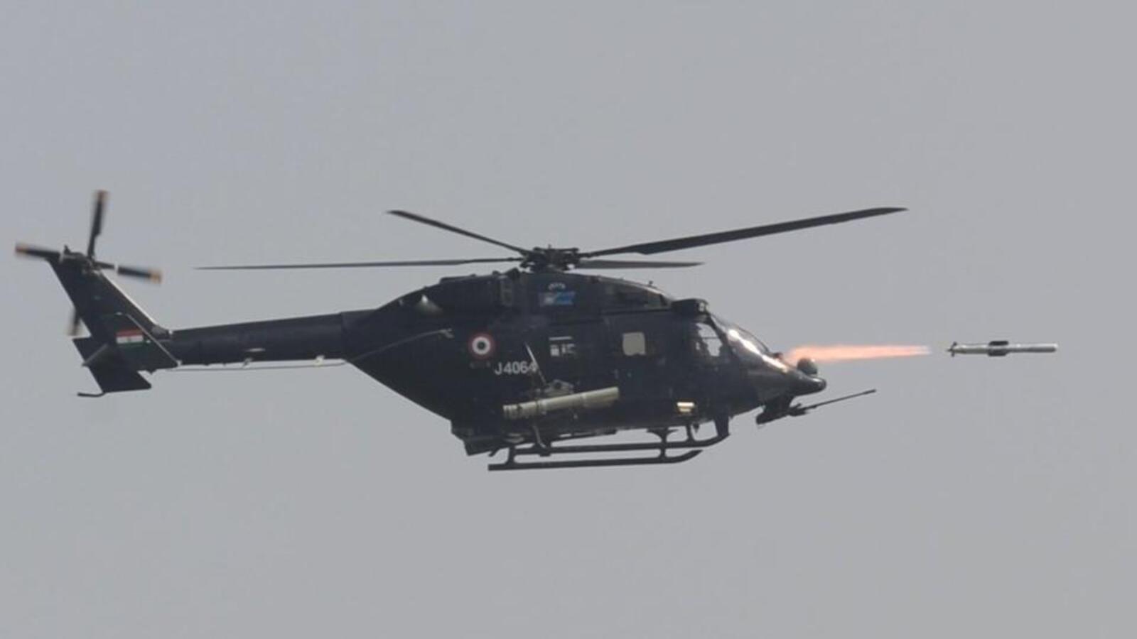 India test fires anti-tank guided missile Helina from chopper, hits ...
