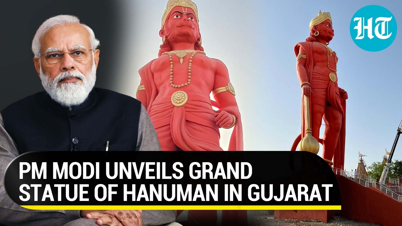 'Ek Bharat Shreshtha Bharat': PM Modi unveils 108-ft Hanuman statue in ...