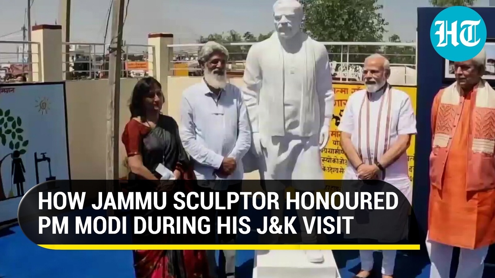 PM Modi lauds Jammu sculptor for making his six-foot tall statue in ...