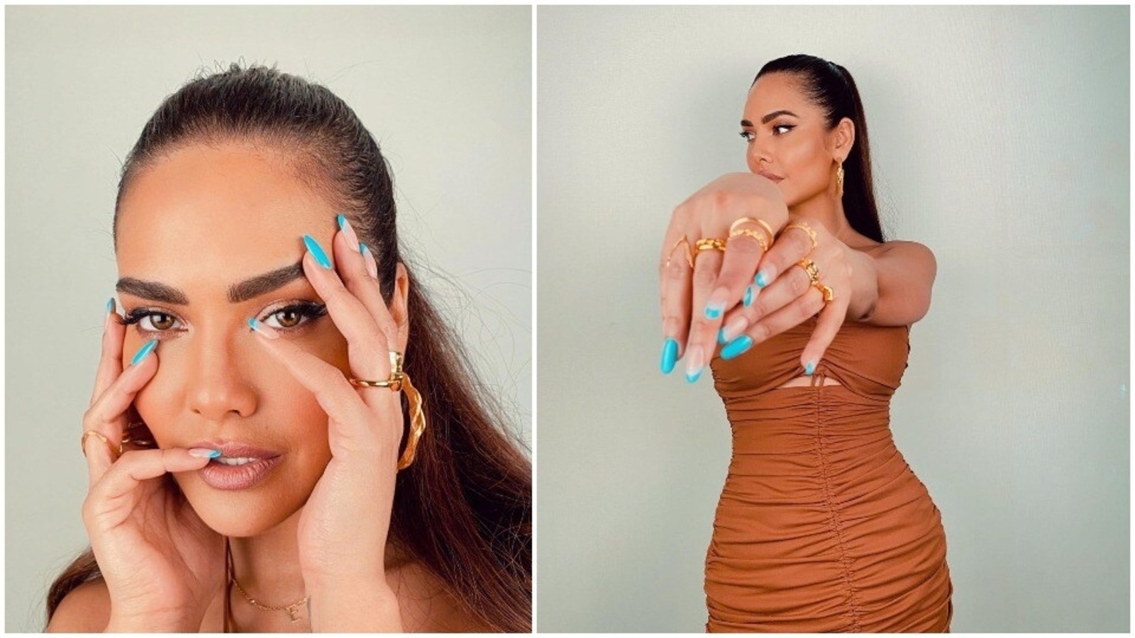 Esha Gupta flaunts hourglass figure in ruched cut-out tanned bodycon ...