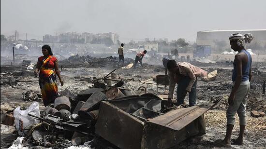 Over 500 left homeless as fire at Manesar scrapyard destroys over 100 ...