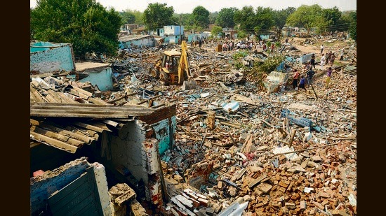 Chandigarh | Evicted Colony Number 4 residents protest delay in ...