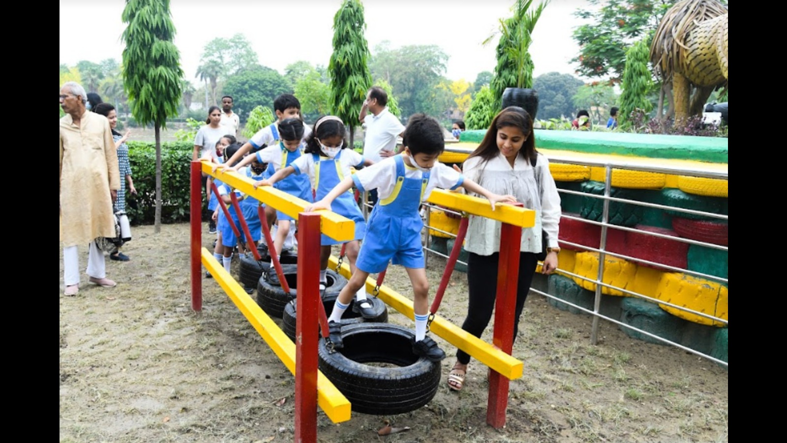 IIT-K’s green innovation: ‘Tyre Park’ made up of burnt tyres ...