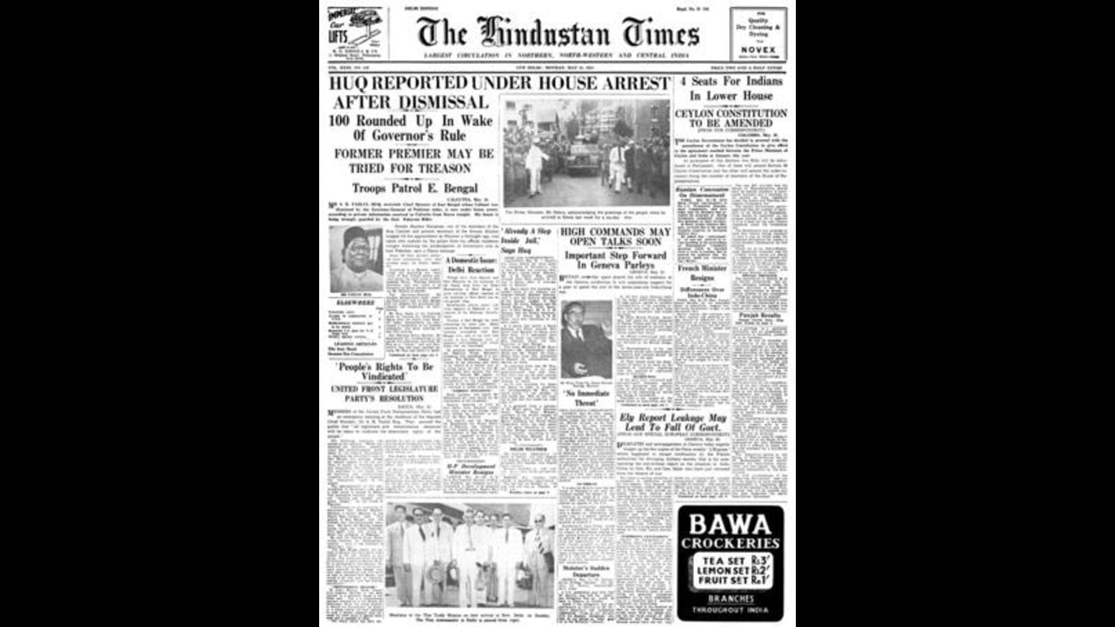 HT This Day: May 31, 1954 -- 4 Seats For Indians In Lower House | India ...