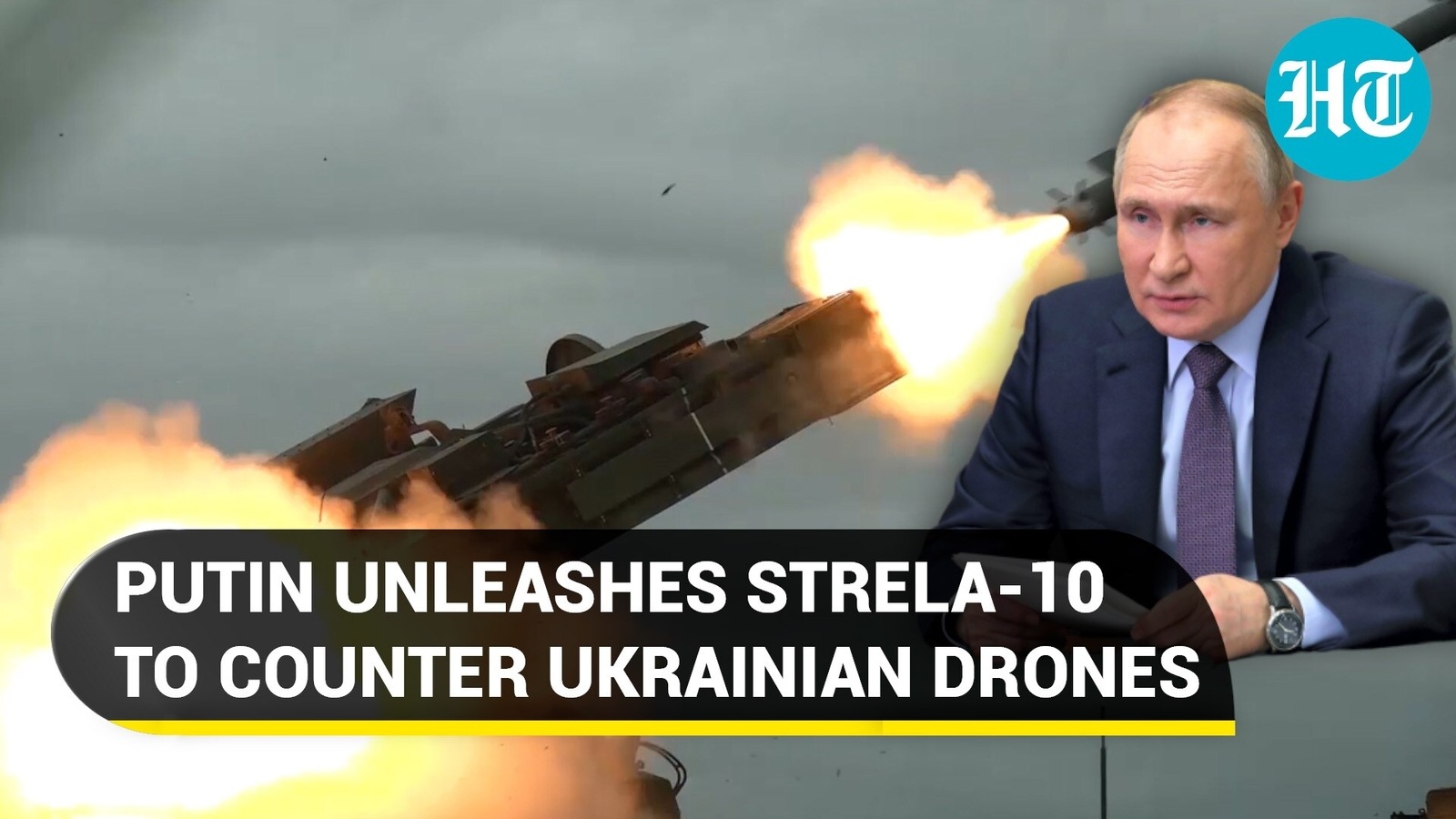 Russia Downs Ukraine Drone Using Strela 10 Anti Aircraft Missile System