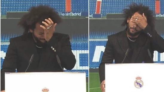 Watch: Marcelo breaks down in tears during emotional Real Madrid ...