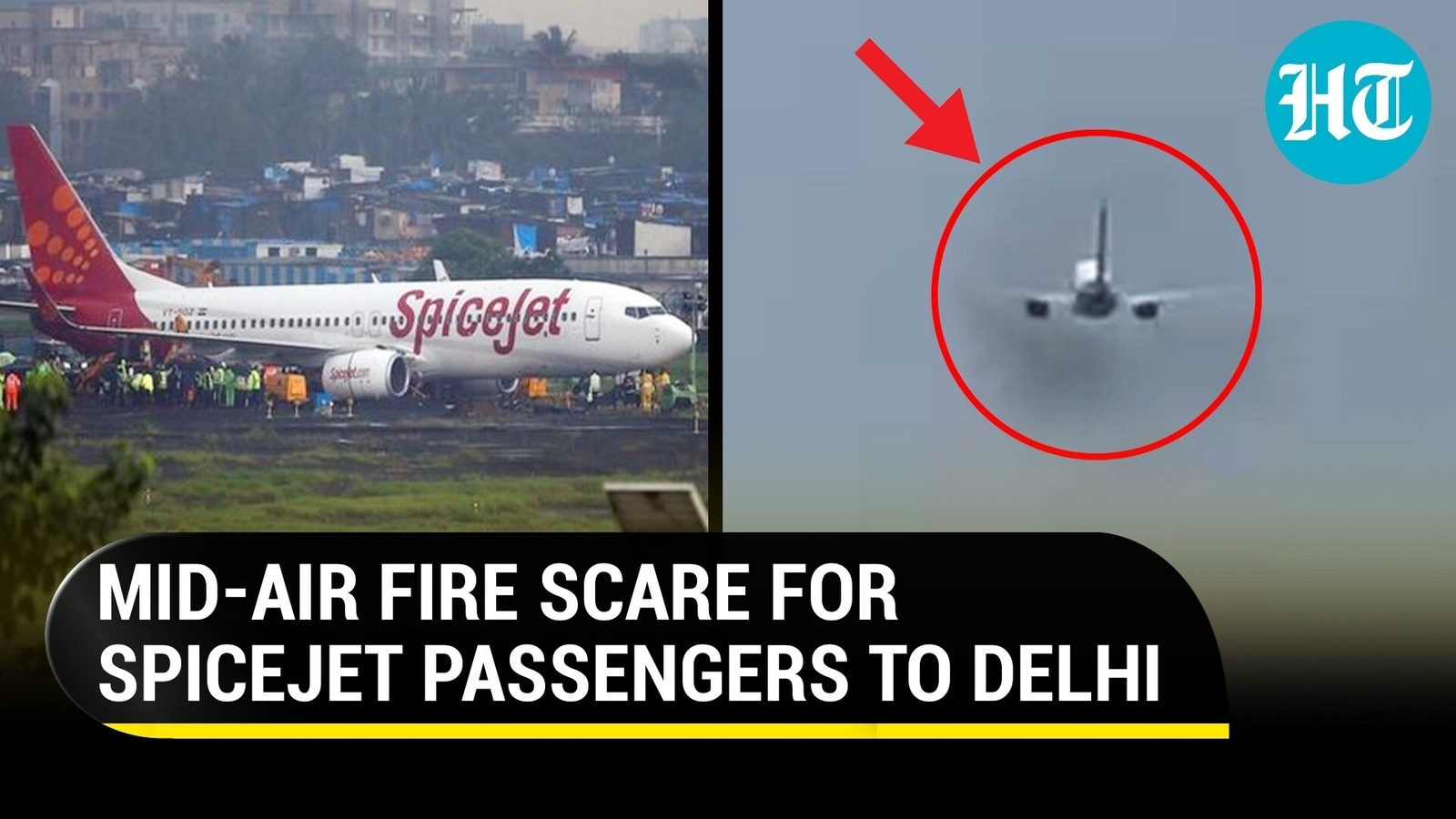Spicejet plane catches fire mid-air after bird hit; Emergency landing ...