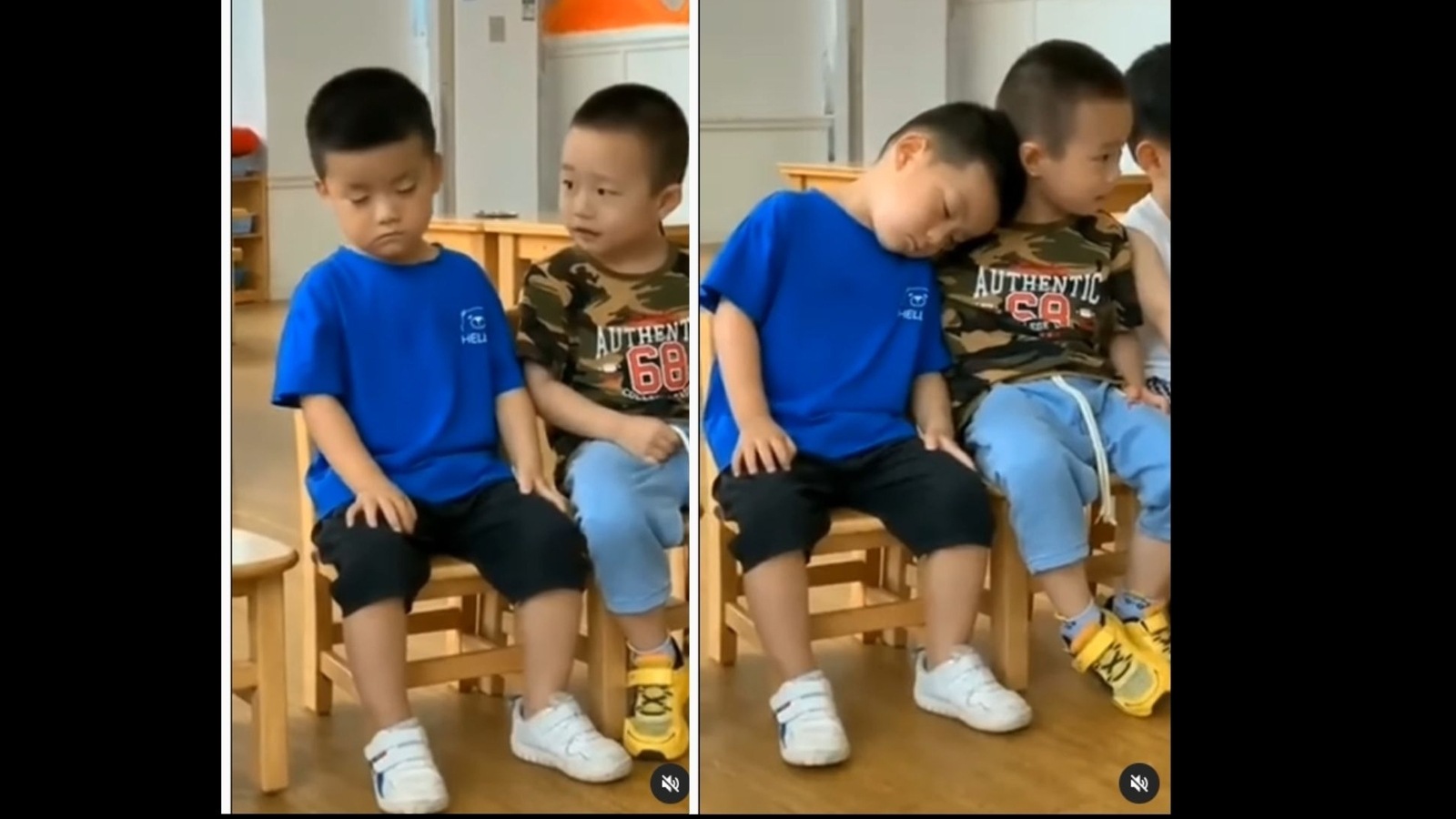 Kid’s thoughtful gesture when he sees his friend falling asleep is ...