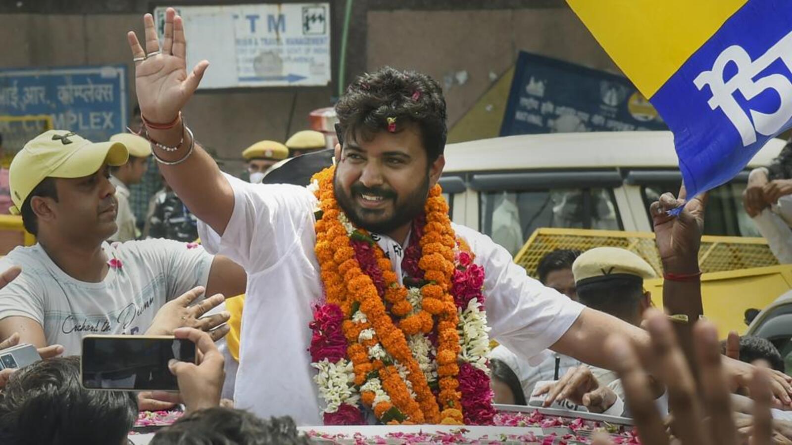 AAP’s Durgesh Pathak wins Delhi's Rajinder Nagar assembly by-election ...