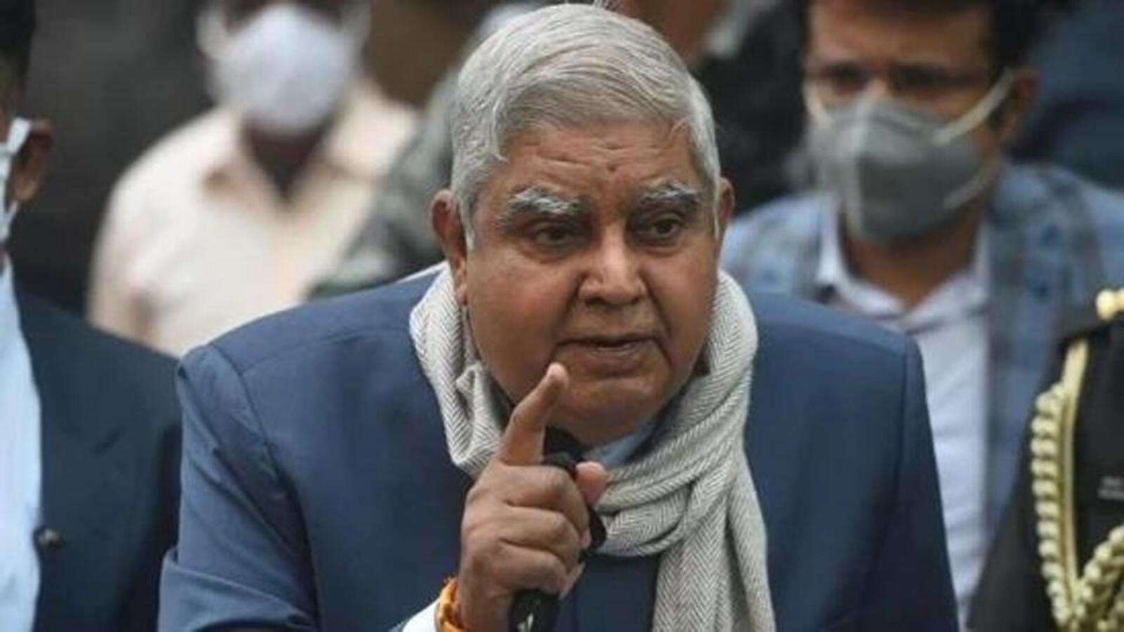 At BJP programme, WB governor Dhankhar attacks TMC government | Kolkata ...