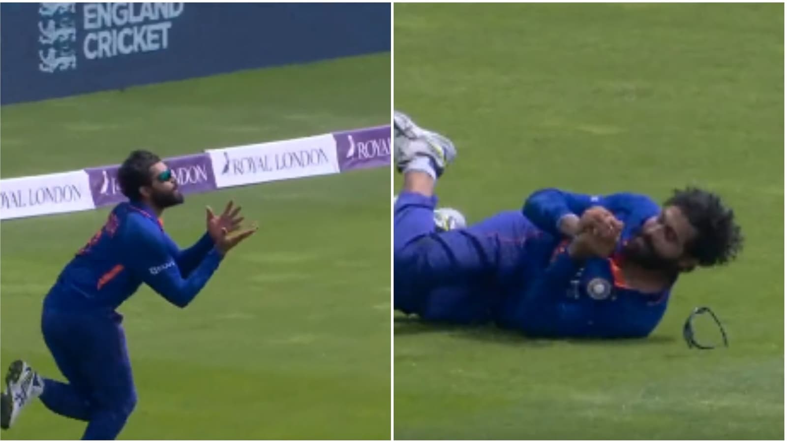 Watch: Ravindra Jadeja grabs a stunner; Hardik Pandya skittles England ...