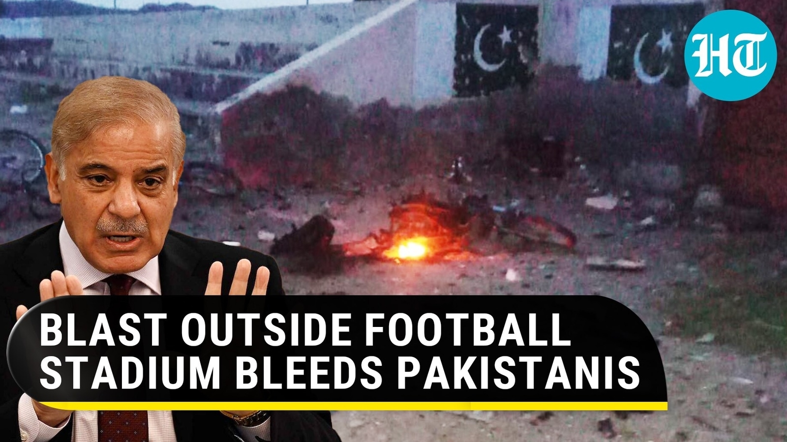 Blast outside Pakistan football stadium injures people, vehicles ...