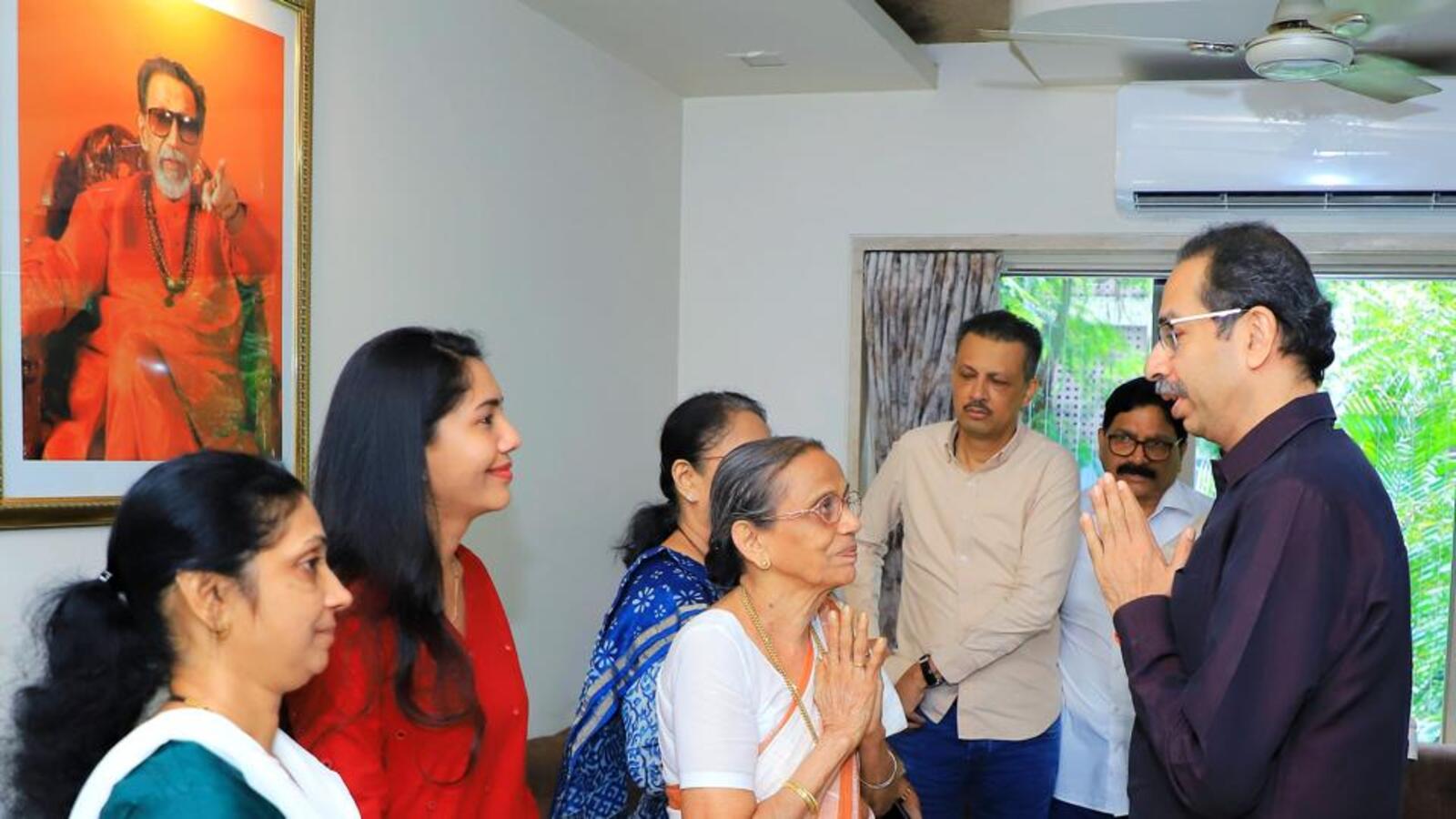 Uddhav meets Sanjay Raut’s family, takes shots at BJP | Latest News India