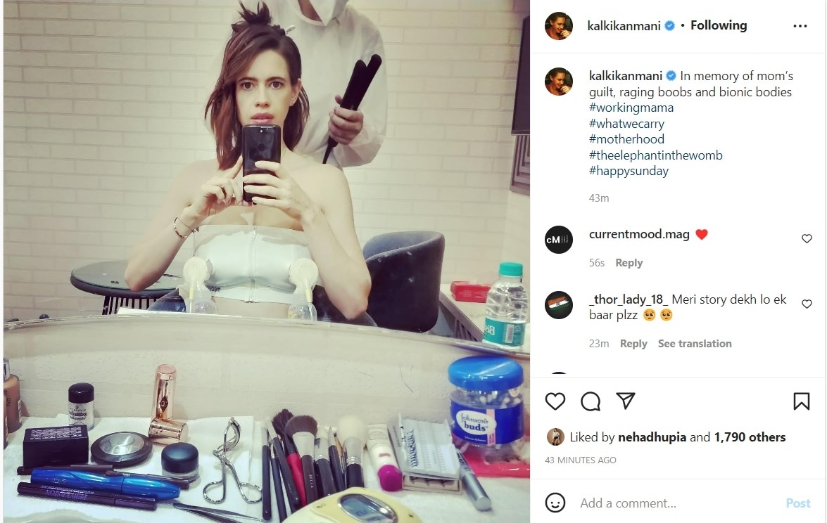 Kalki Koechlin Pumps Breastmilk As She Get Ready For Shoot In Throwback