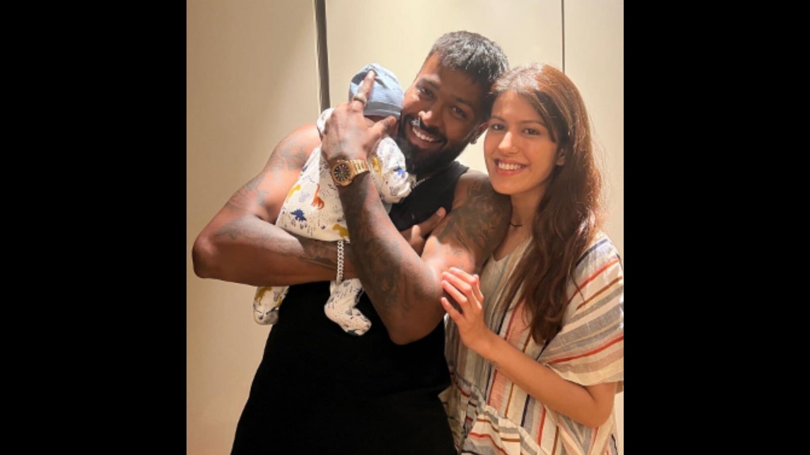 Hardik Pandya tweets pic with brother Krunal Pandya, Pankhuri Sharma's baby boy Kavir, calls son ...