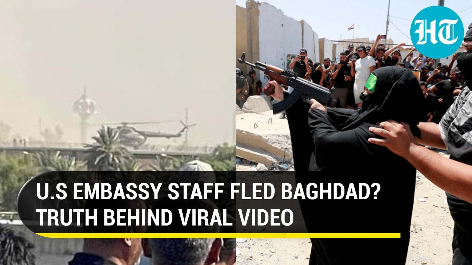 Iraq: U.S embassy staff evacuated from Baghdad amid deadly clashes? Viral Video | Hindustan Times