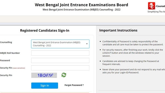 WBJEE Counselling 2022: Last date to register at wbjeeb.nic.in ...