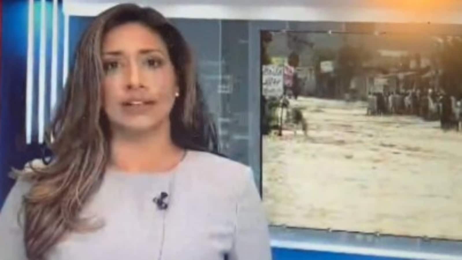 Anchor continues reporting on live tv after accidentally swallowing fly ...