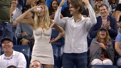 Watch: US Open Beer Girl returns, chugs from glass while crowd cheers ...