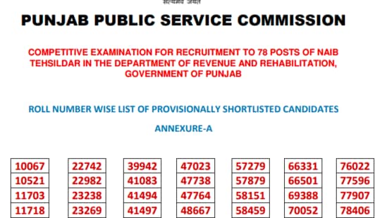 PPSC announces Naib Tehsildar result at ppsc.gov.in, here's how to ...