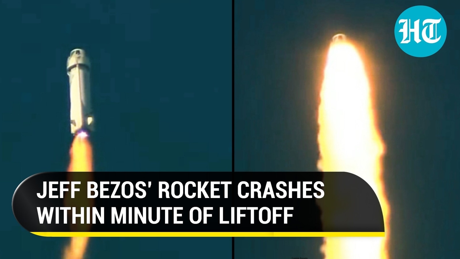 Blue Origin rocket engine catches fire after liftoff; Comes crashing ...