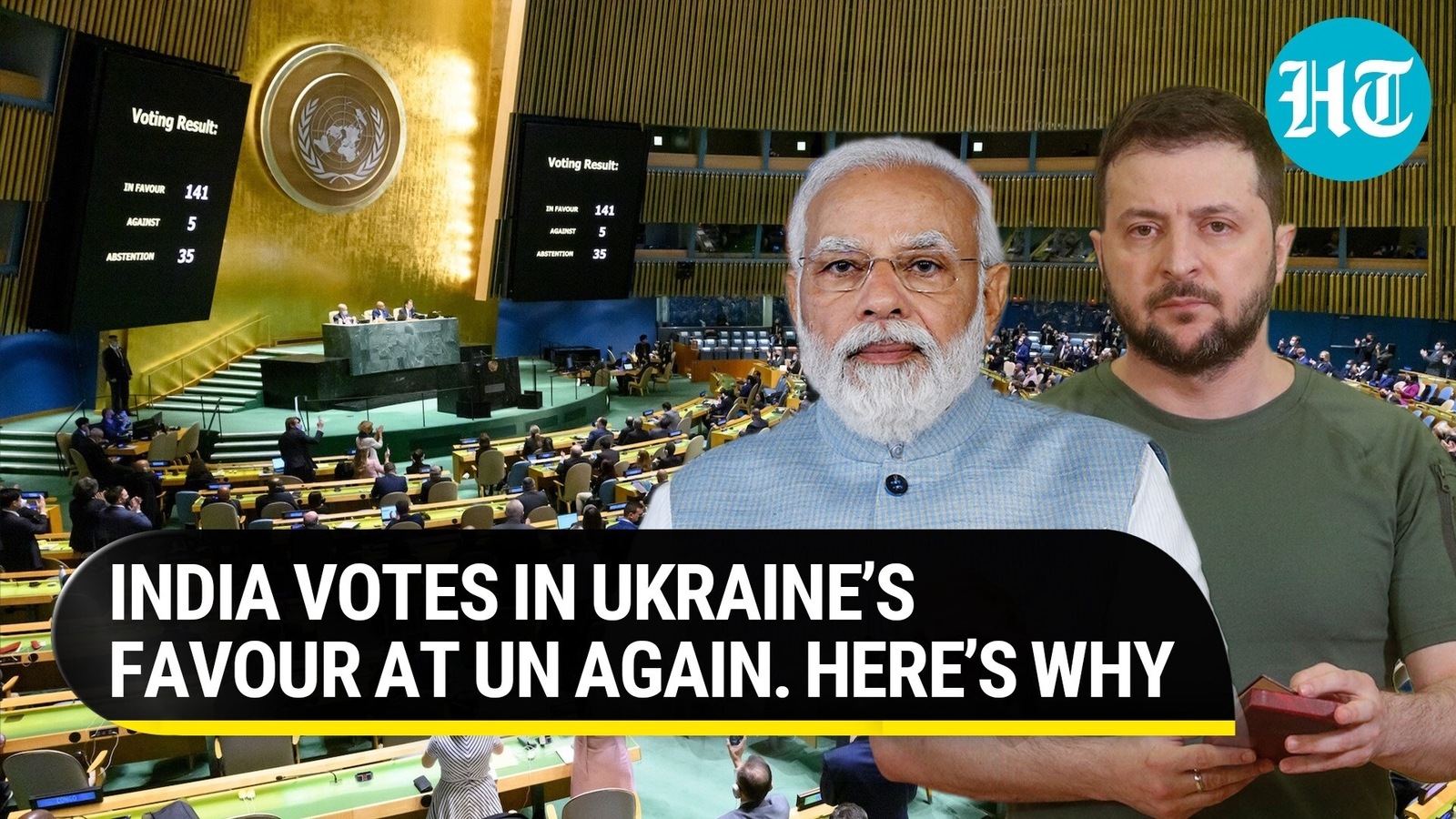 India votes in favour of Ukraine & Russia against, once again at UN ...