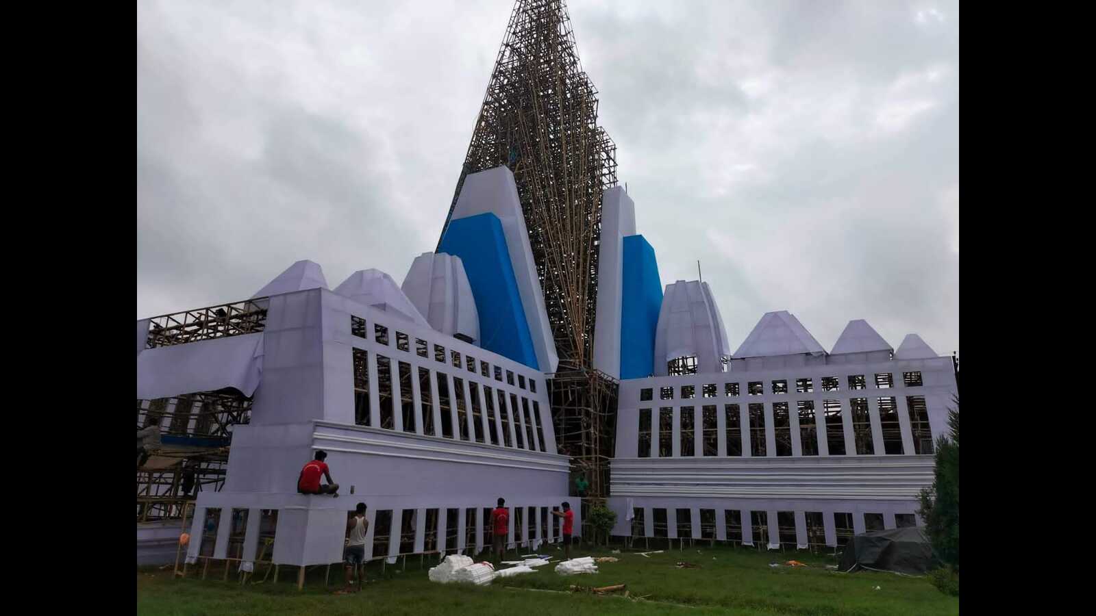 Durga Puja 135 Ft High Pandal In Lucknow To Replicate Vrindavan s Durga Puja 135 Ft High Pandal In Lucknow To Replicate Vrindavan s