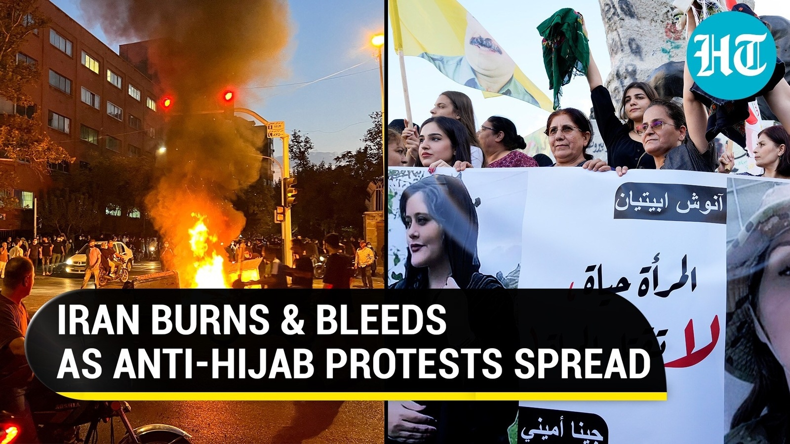 Iran: Anti-Hijab protesters burn guv office, police vehicles; Over a ...