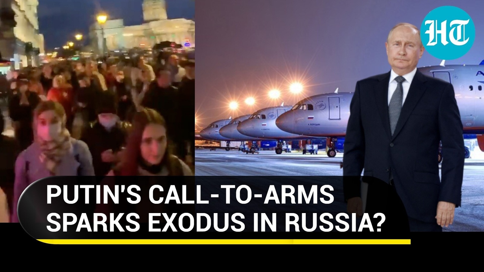 Russia: No flights out as men aged 18-65 flee amid Putin's call-up ...