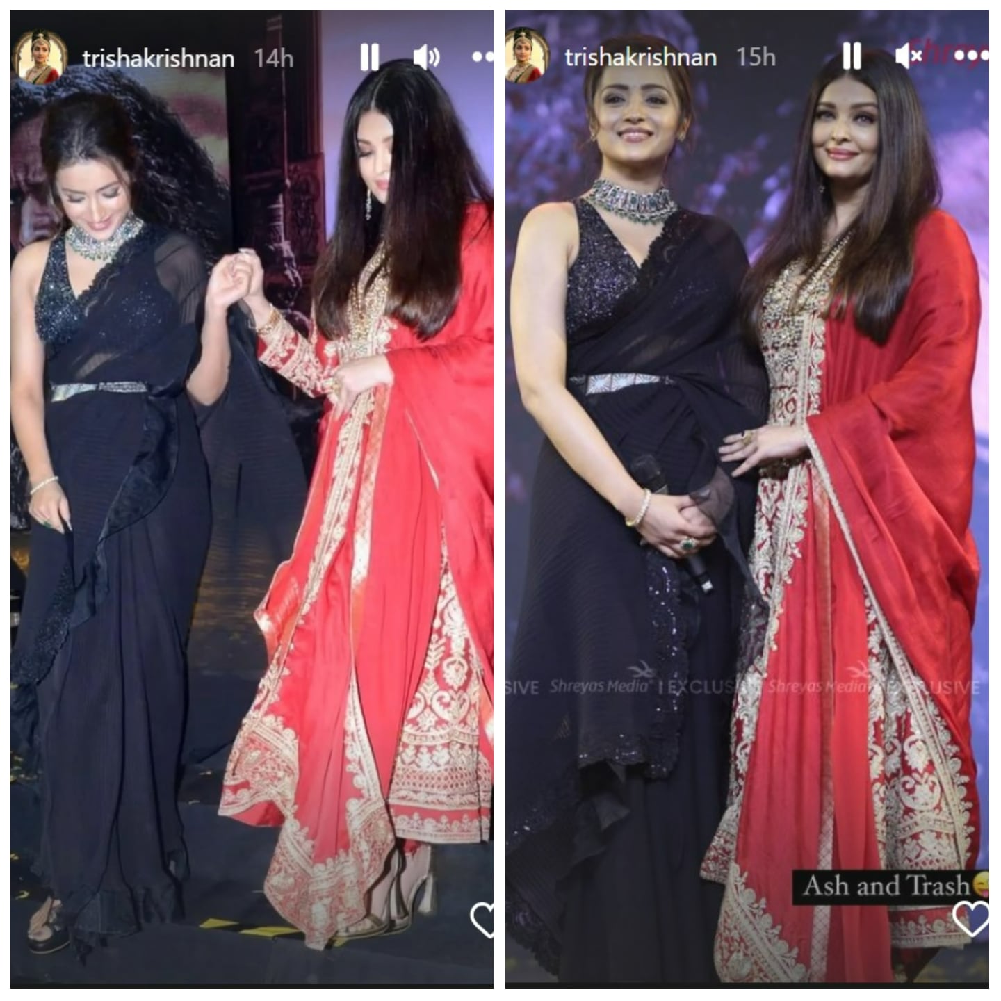 Aishwarya Rai stuns in red, Trisha jokes 'Ash and Trash' as they remain ...