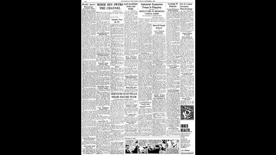HT This Day: September 28, 1958 -- Mihir Sen swims the channel | Latest ...