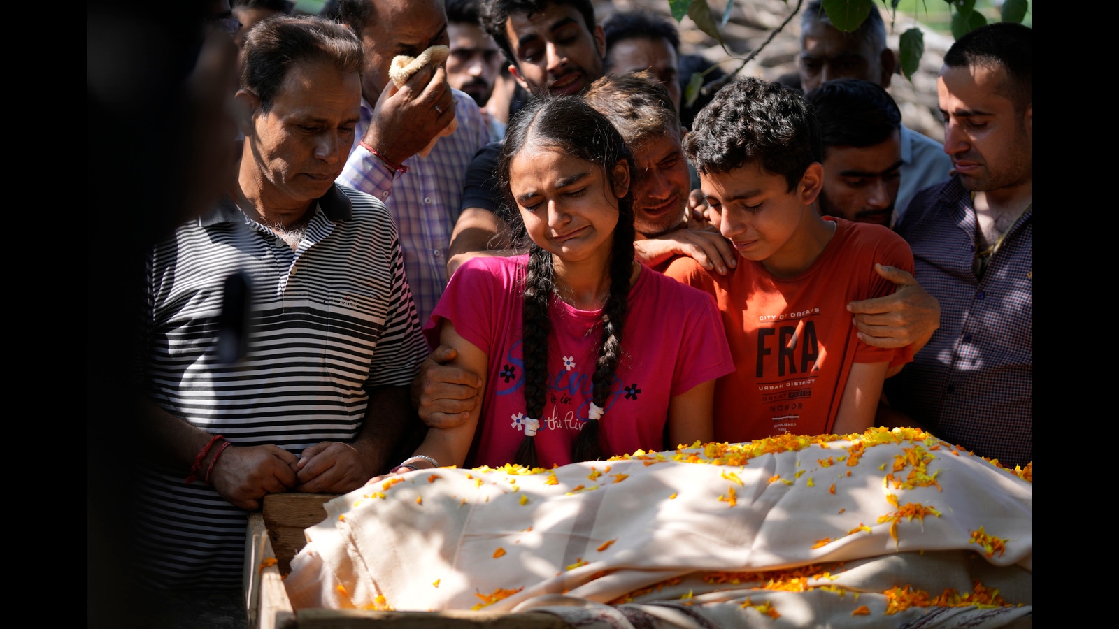 Emotions run high as 8-yr-old son lights father Puran Krishan Bhat’s ...