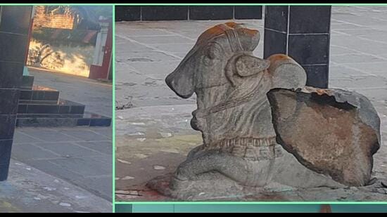 Nandi idol at Shiva temple vandalised in Andhra Pradesh dist | Latest ...