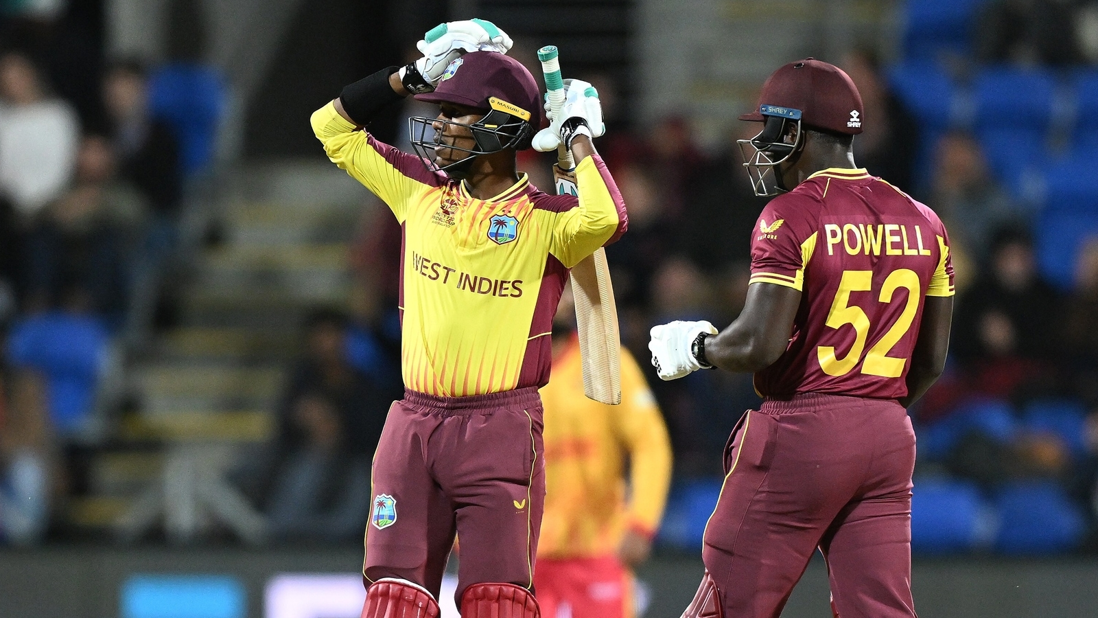 Watch: Akeal Hosein left dumbfounded as Rovman Powell slams massive six ...